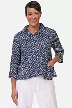 Mixed Tunic - Black & White Mixed Tunic - Black & White